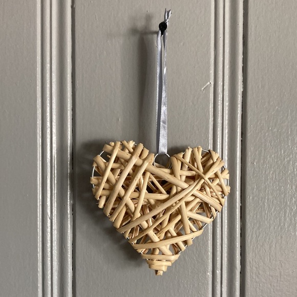 Accents | Beautiful Handmade Heart Shaped Natural Wicker Hanging ...